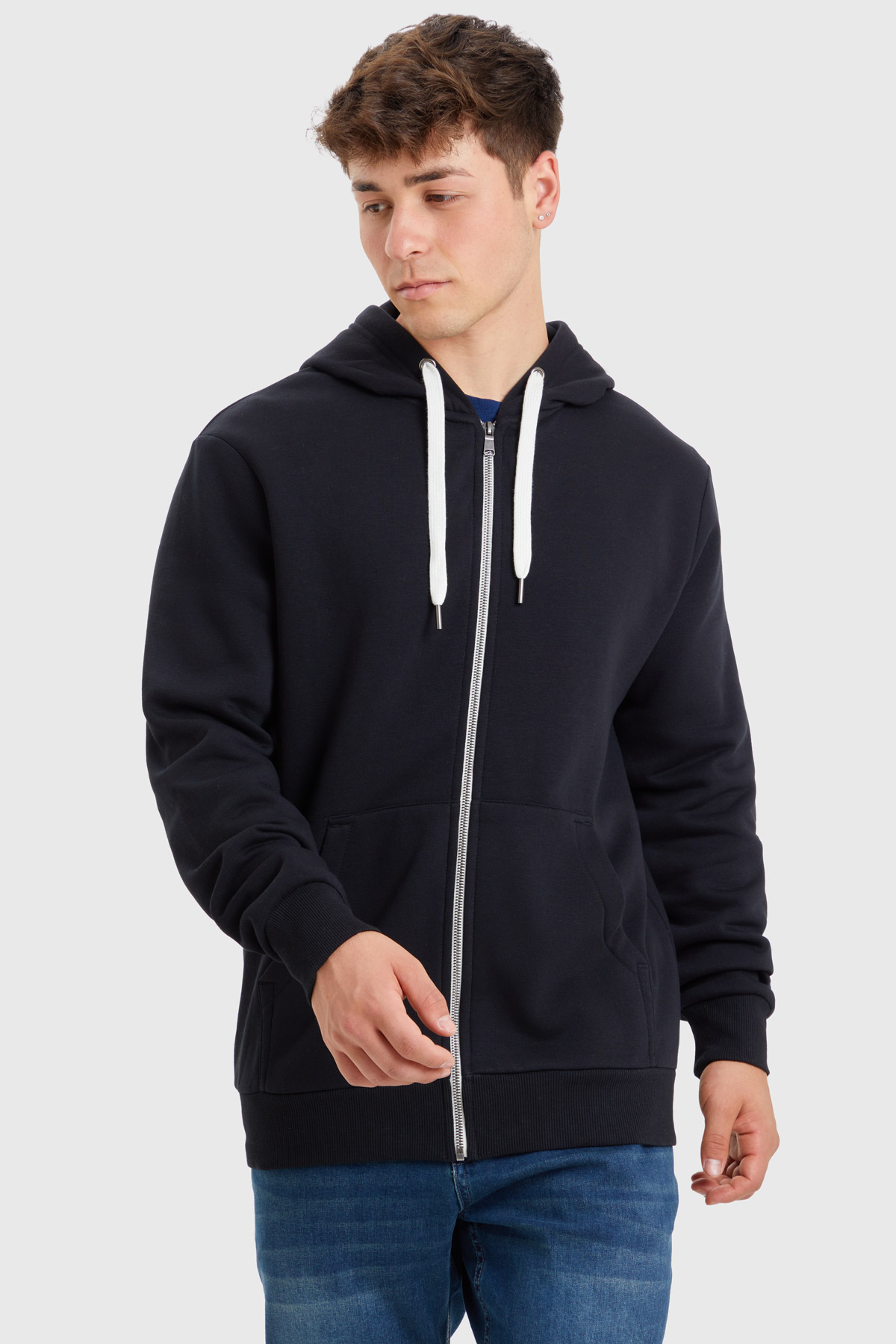 Ripley - POLERÓN HOODIE BÁSICO FULL NEGRO FASHION'S PARK
