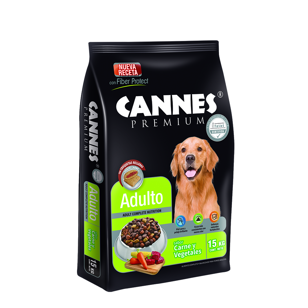 Ripley - ALIMENTO SECO PERRO CANNES ADULTO CARNES Y VEGETALES 15 KG