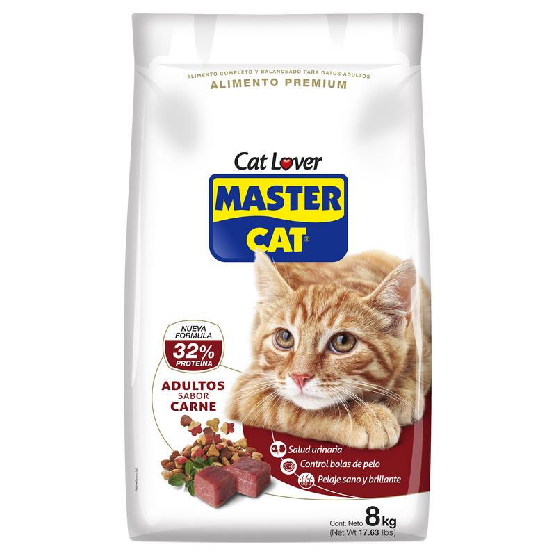 ALIMENTO MASTER CAT ADULTO CARNE 8KG