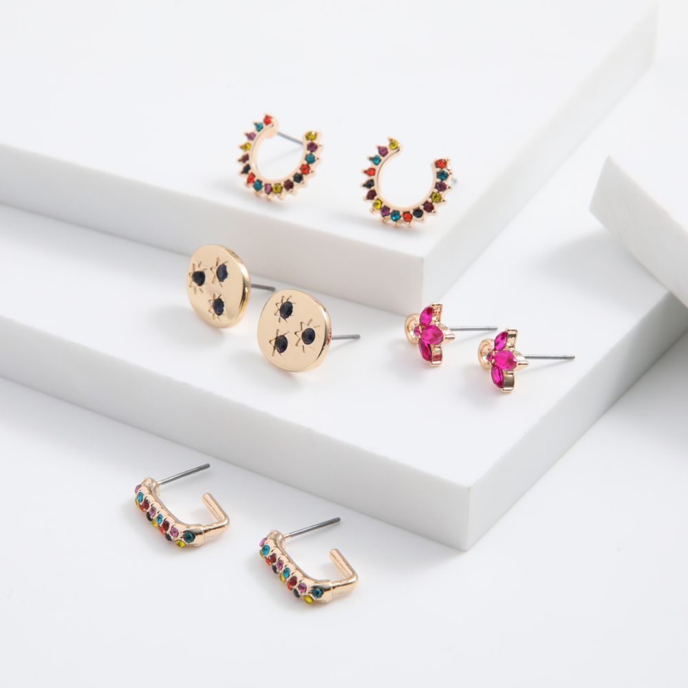 SET DE 4 AROS KALIS DORADO ID