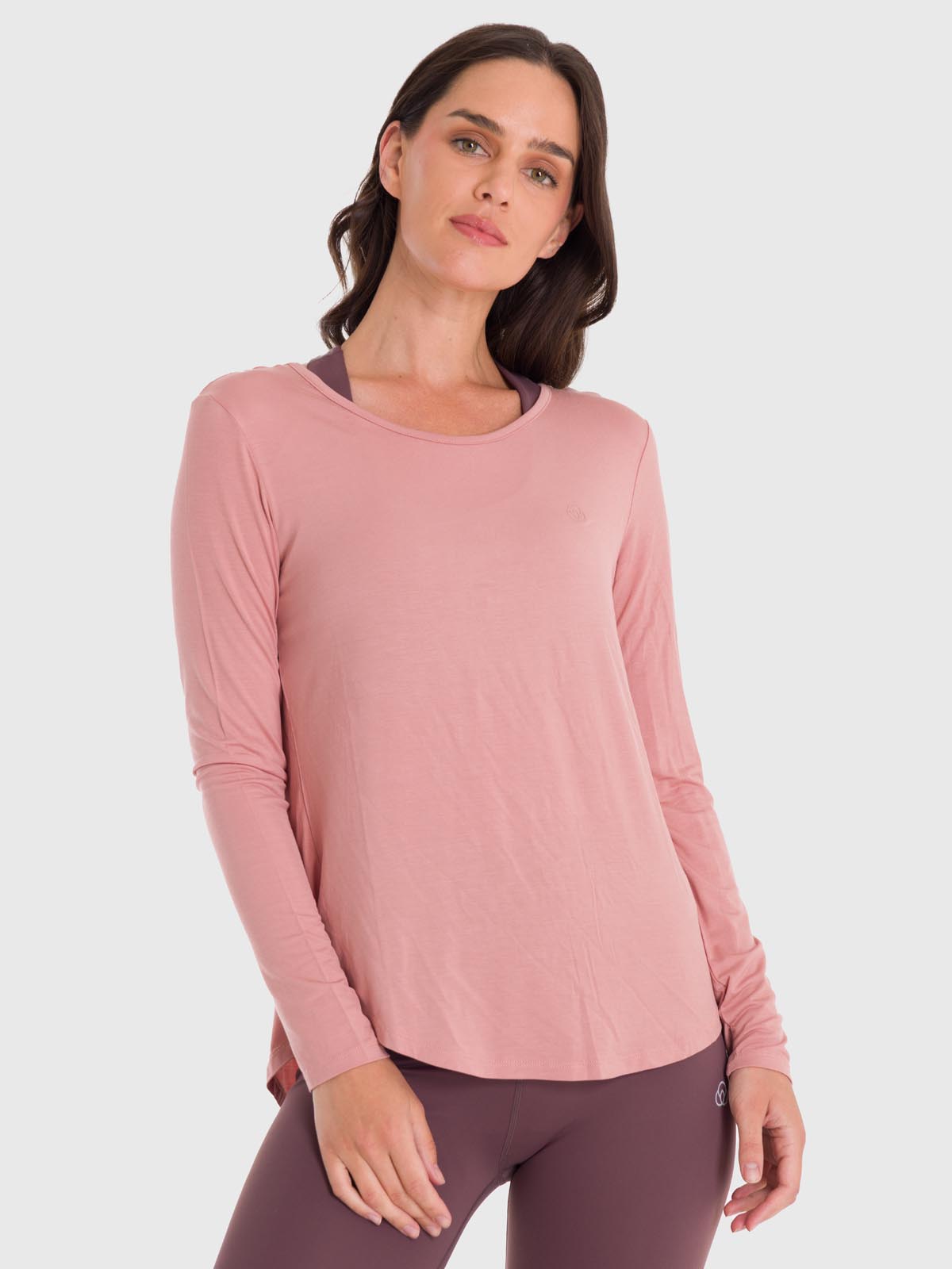 POLERA MUJER MODAL ROUND NECK ROSADA BSOUL