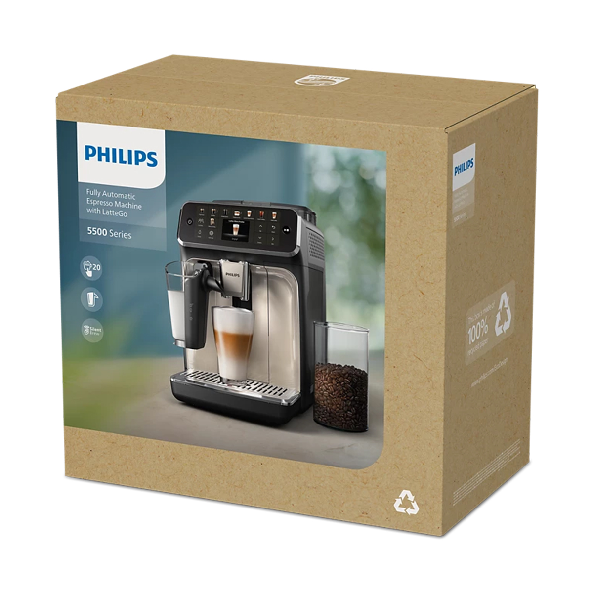 CAFETERA ESPRESSO AUTOMATICA PHILIPS EP5547/90 SISTEMA LATTE
