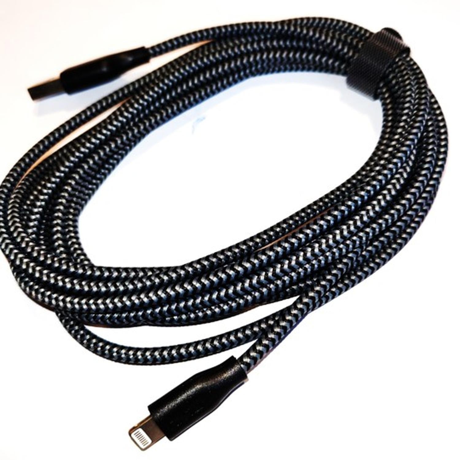 CABLE DE ENTRADA USB PARA LIGHTNING REFORZADO 3 MTR