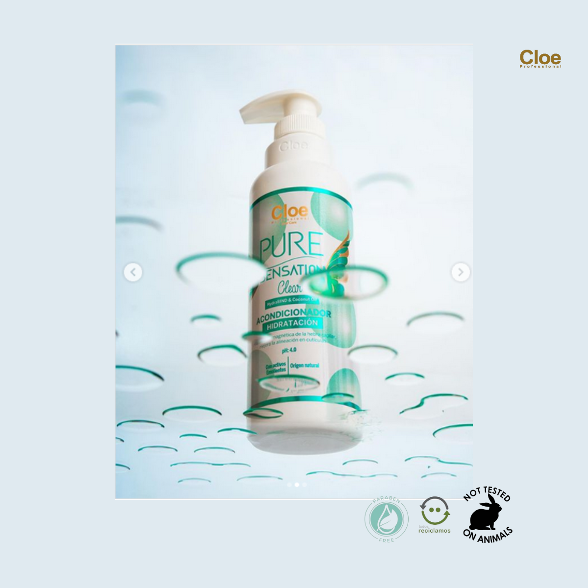 Ripley - ACONDICIONADOR CLOE DIAMOND ROSE 400 ML PURE SENSATION CLEAR