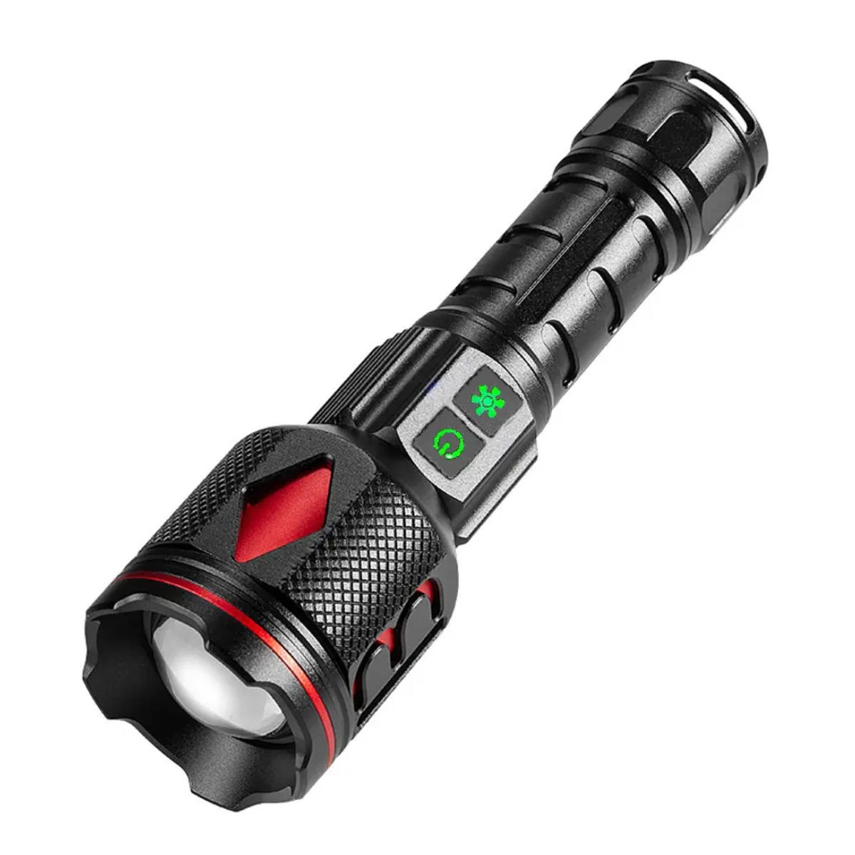 LINTERNA TACTICA LED 30W ALTA POTENCIA CON LUCES LATERALES