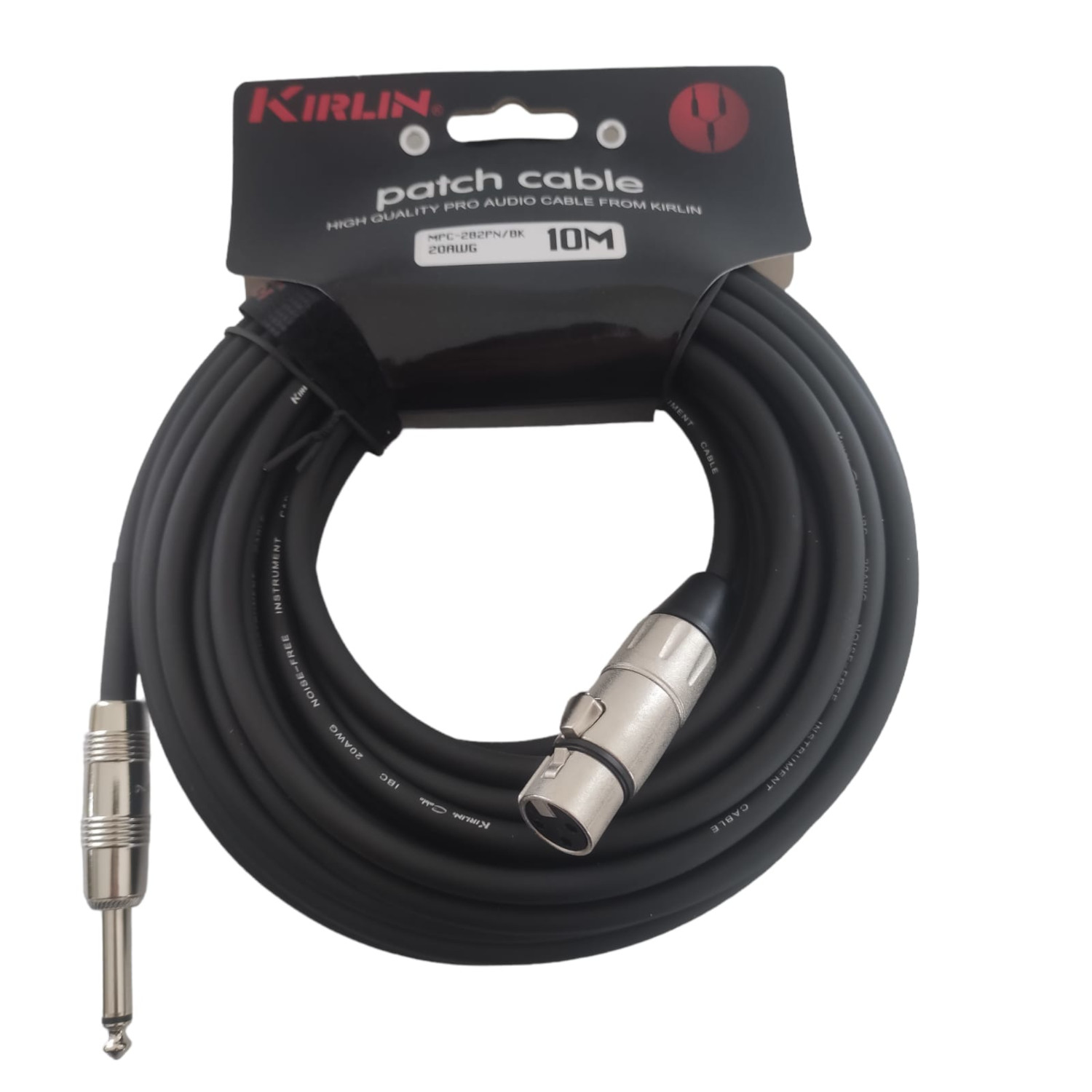 CABLE KIRLIN XLR-PLUG 6,3MM 10 MT MPC-282PN/BK-10M