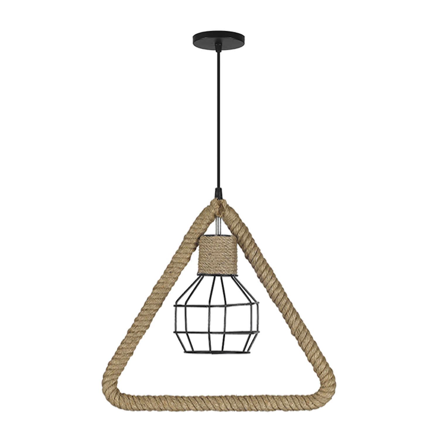 Ripley - LÁMPARA COLGANTE ESTILO RÚSTICO TRIANGULAR E-27
