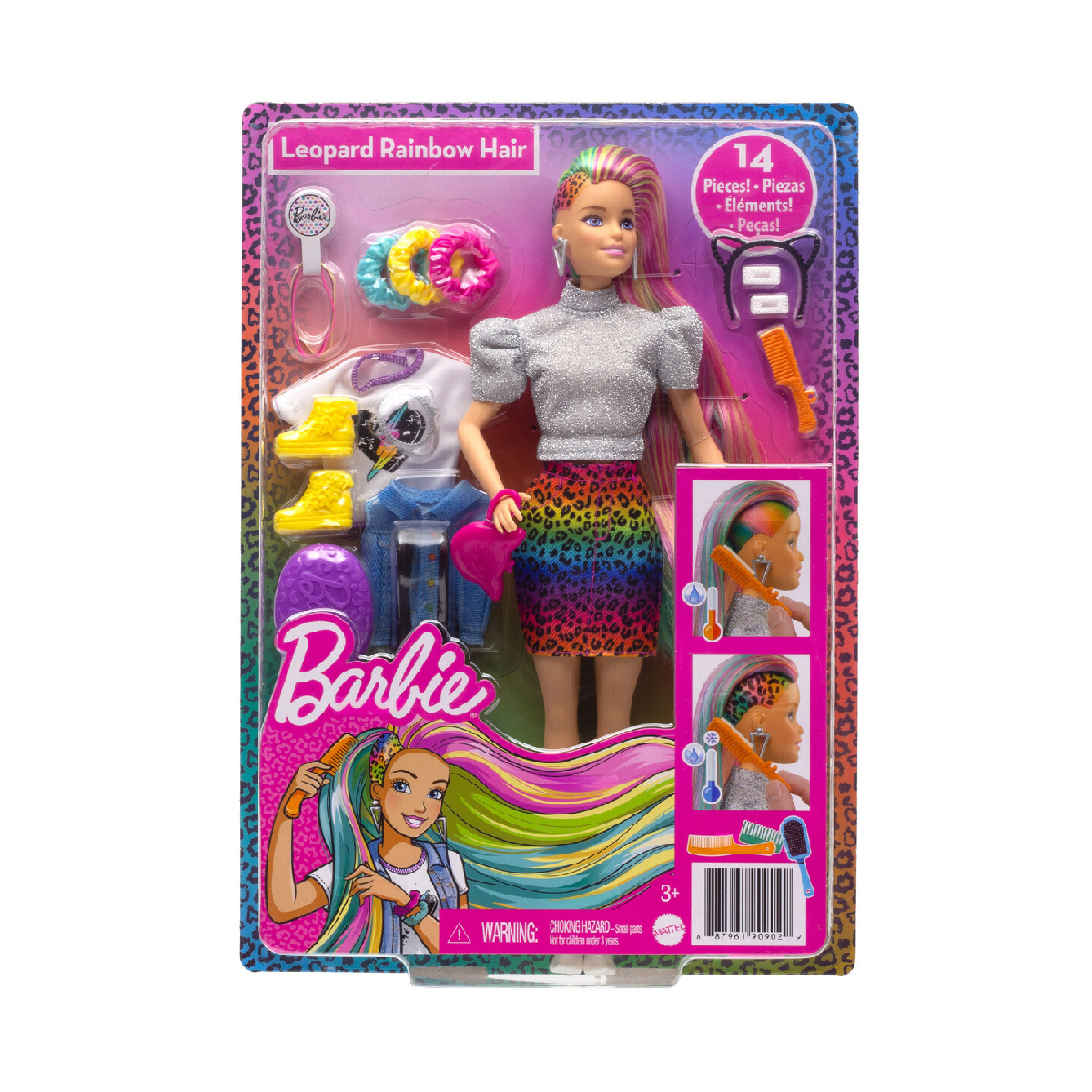 Ripley - BARBIE PEINADOS ANIMAL PRINT MATTEL-RUBIA