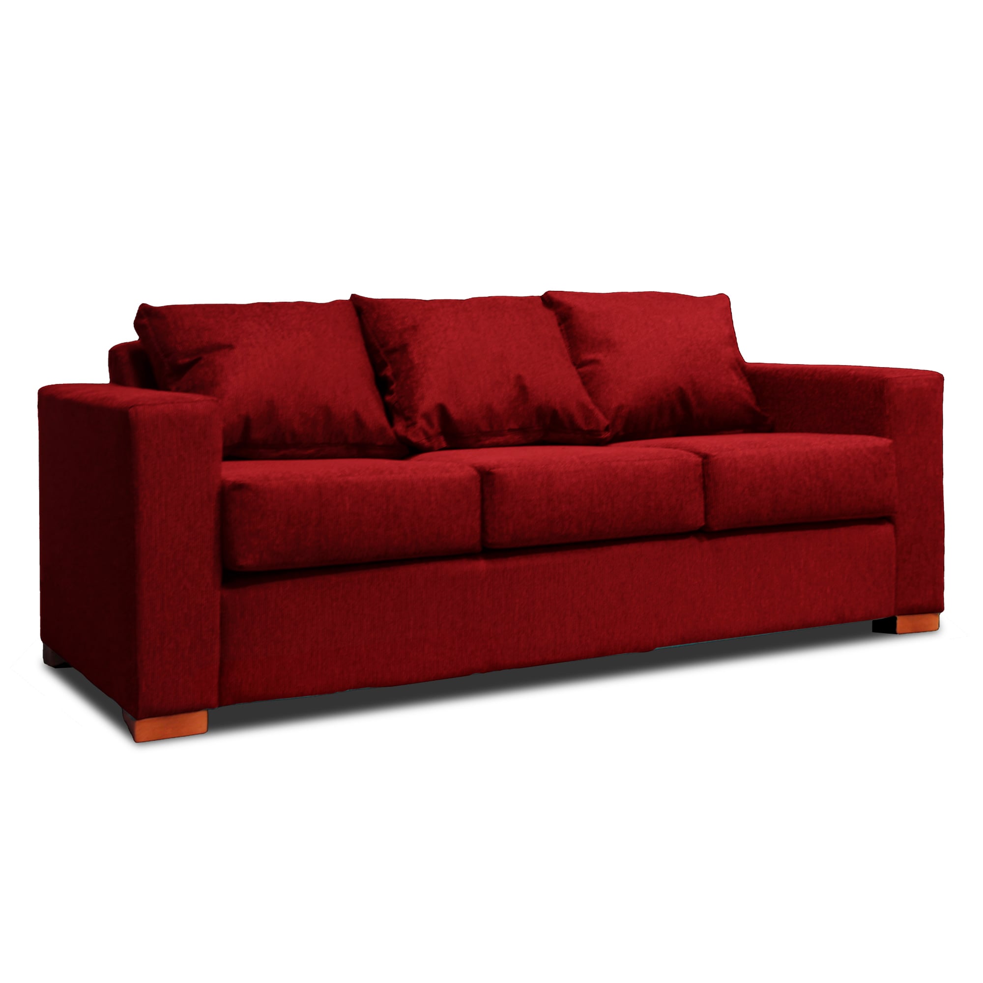 SOFA 3 CUERPOS ROJO DKORA MODELO CEDRIC