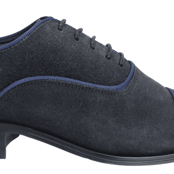 ZAPATO VERSACE 1969 FORMAL GAMUZA AZUL MARINO