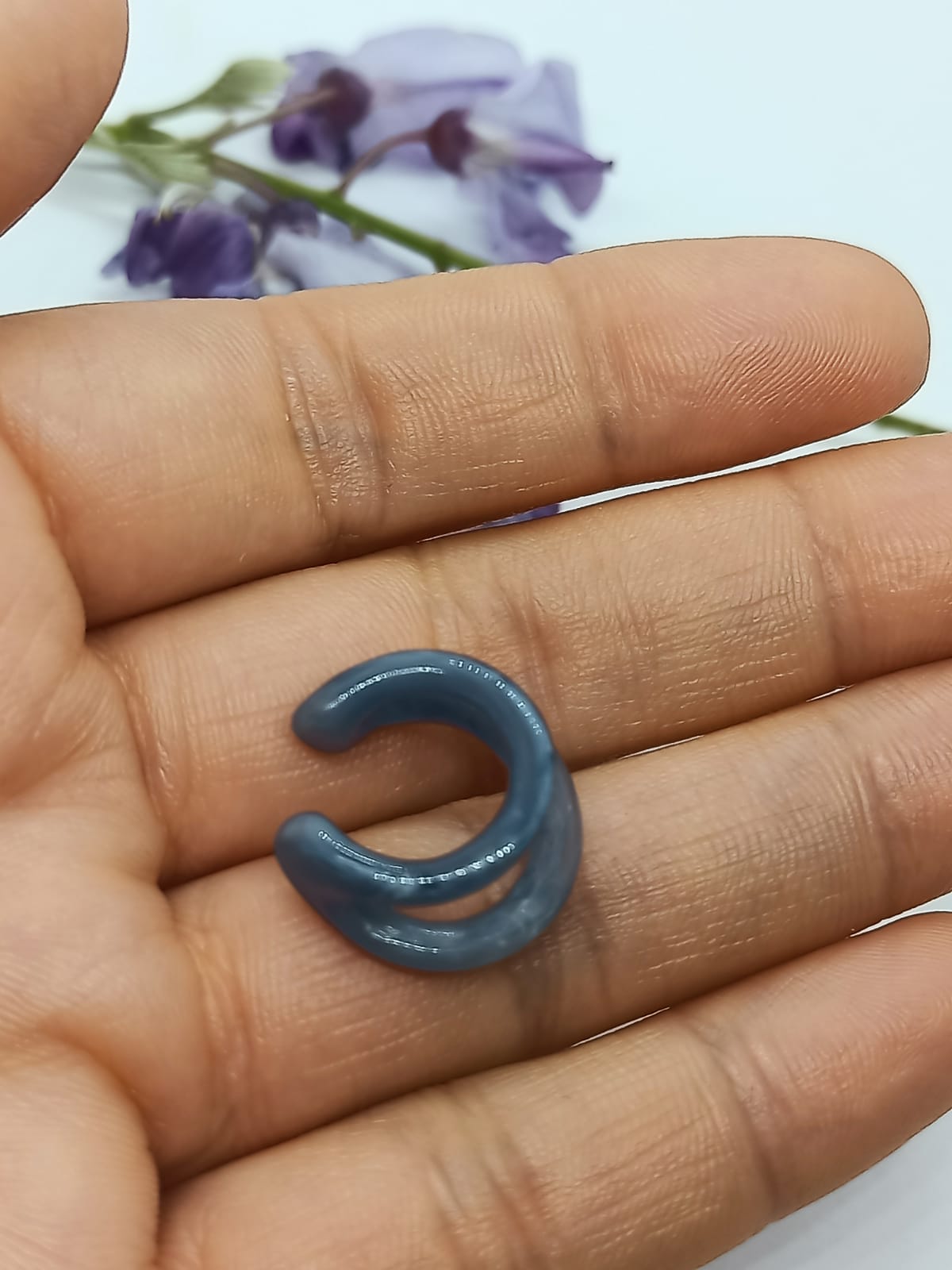 Ripley - PIERCING OREJA EARCUFF RESINA COLORES SIN PERFORACIÓN PUNK AZUL