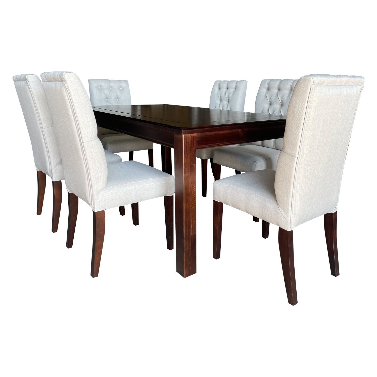 Ripley - COMEDOR BARCELONA 6 PERSONAS CAPITONÉ