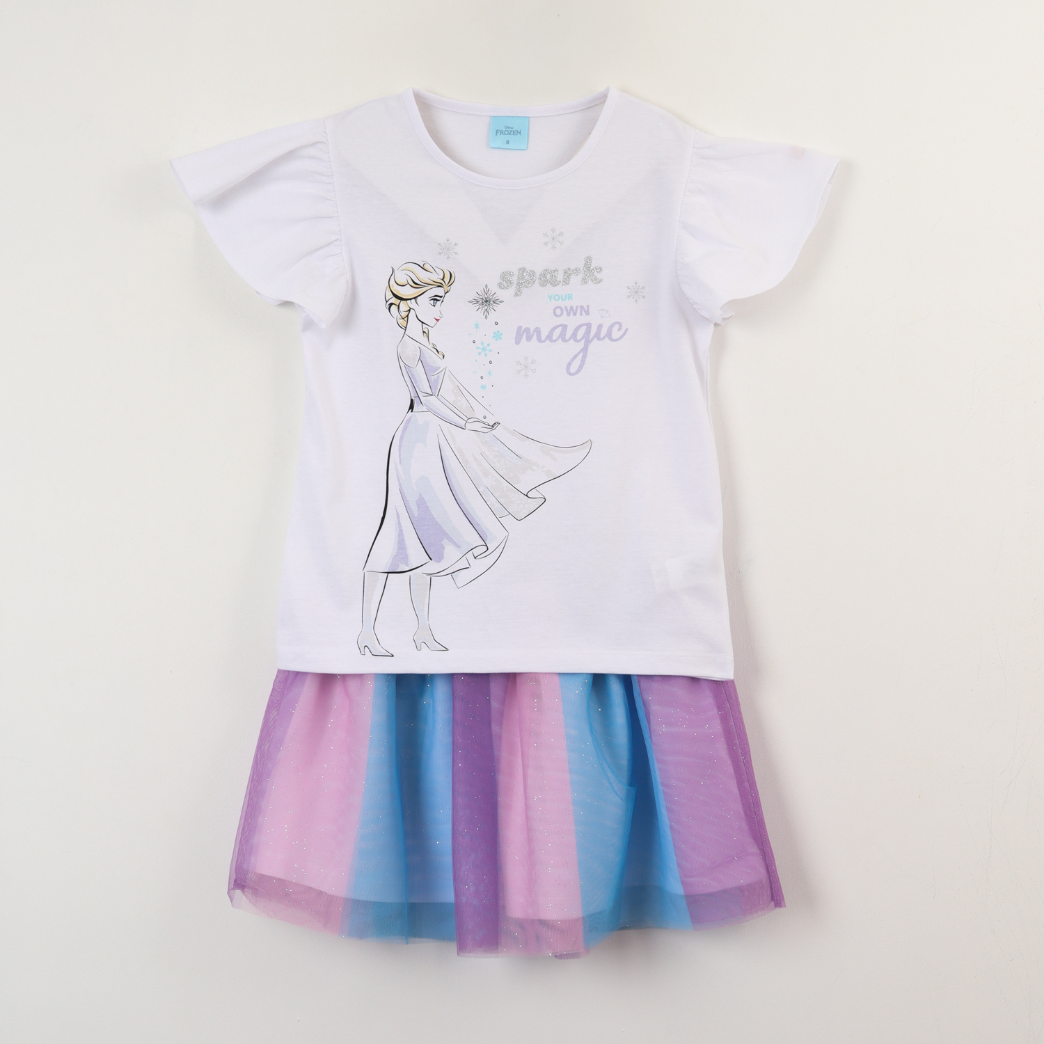 Ripley - CONJUNTO TULL NIÑA FROZEN ELSA SPARKS EN COLOR BLANCO DISNEY