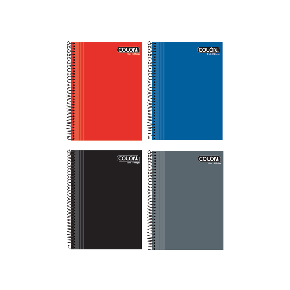 Ripley - PACK CUADERNOS TRIPLE COLON LISO 150HOJAS X 4 UNIDADES