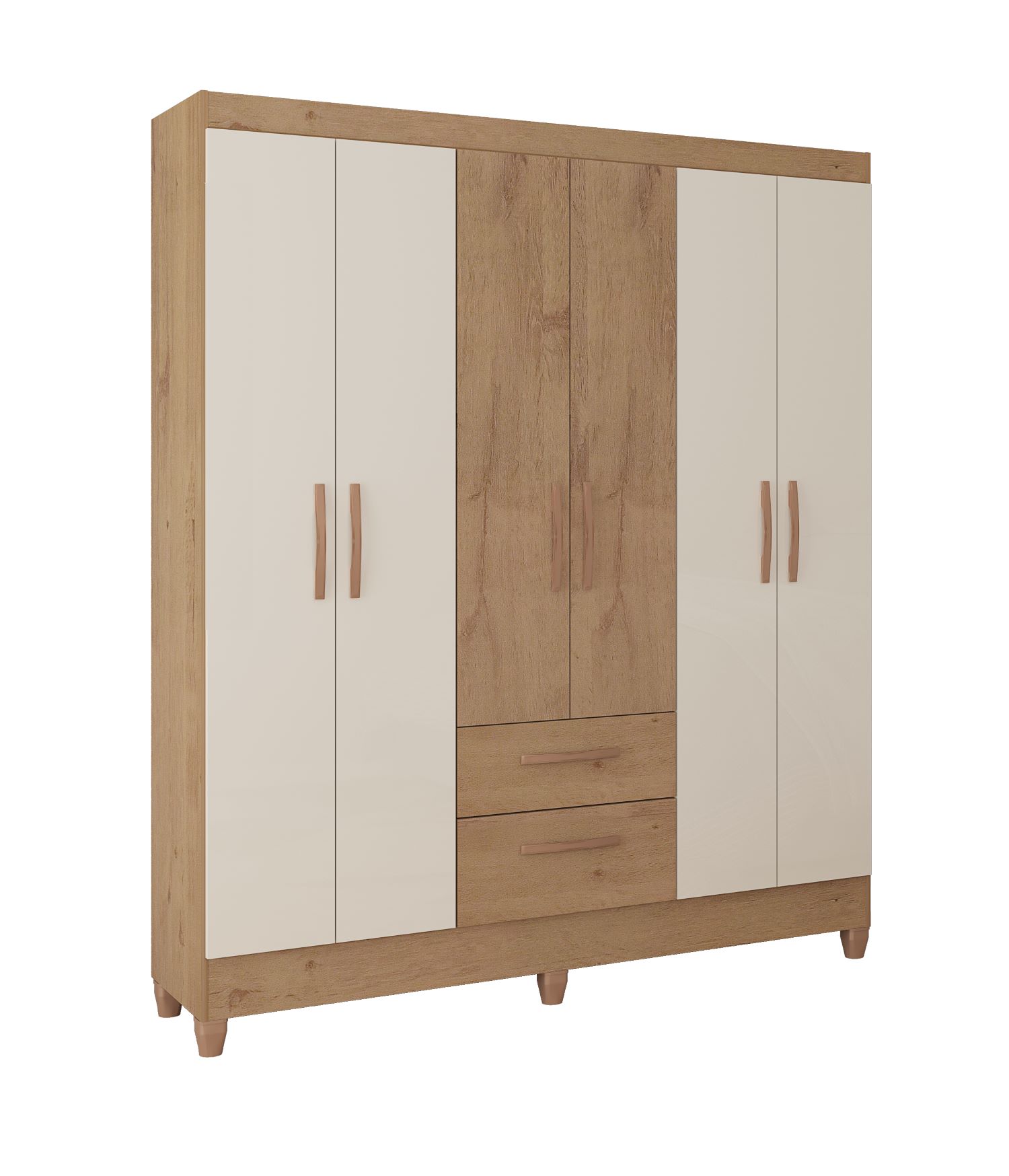 Ripley - CLOSET YARDAS VERÓNICA BICOLOR 355 6 PUERTAS 2 CAJONES