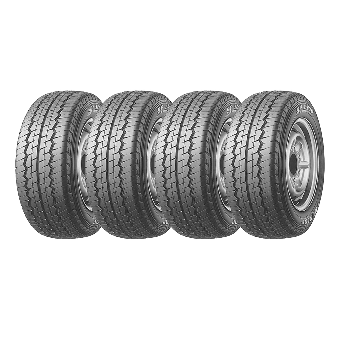 Ripley - SET 4 NEUMATICOS DUNLOP 175R14 99S SPLT30 8PR LTR BLK IND