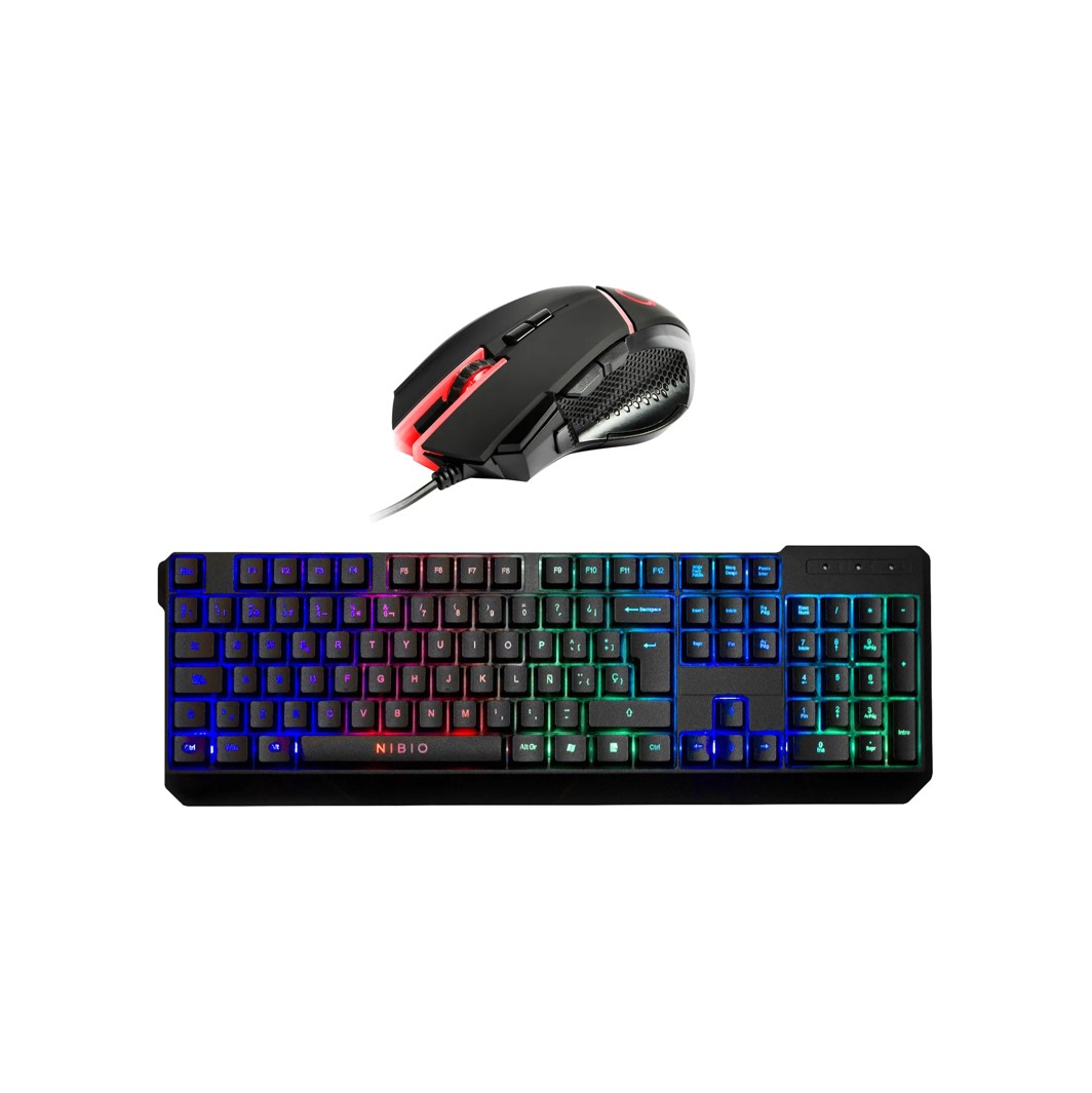 Ripley - MOUSE GAMER NIBIO GEAR 9 BOTONES 4000DPI MAS TECLADO GAMER ...