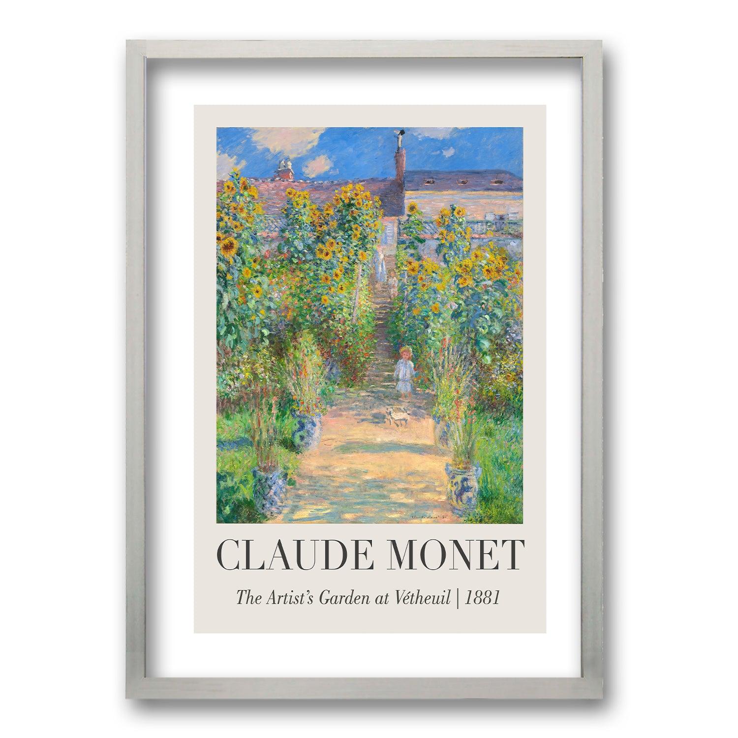 CUADRO CLAUDE MONET 70X50 CM, LISA 2X2 CM