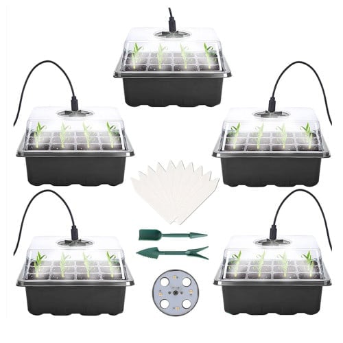 GERMINADOR MIABU MIB-KL200 SEMILLAS CON LUZ PACK 5 BANDEJAS