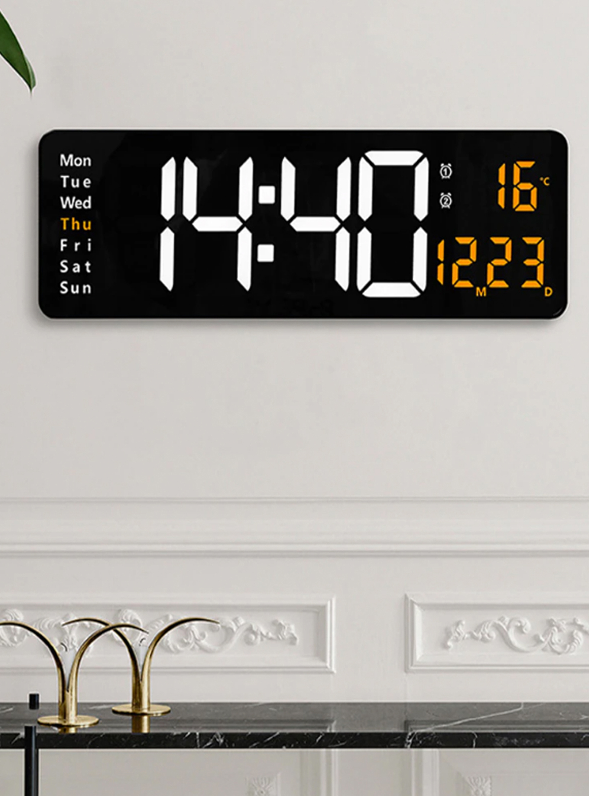RELOJ DIGITAL NEWO PARED GRANDE TEMPORIZADOR Y TEMPERATURA