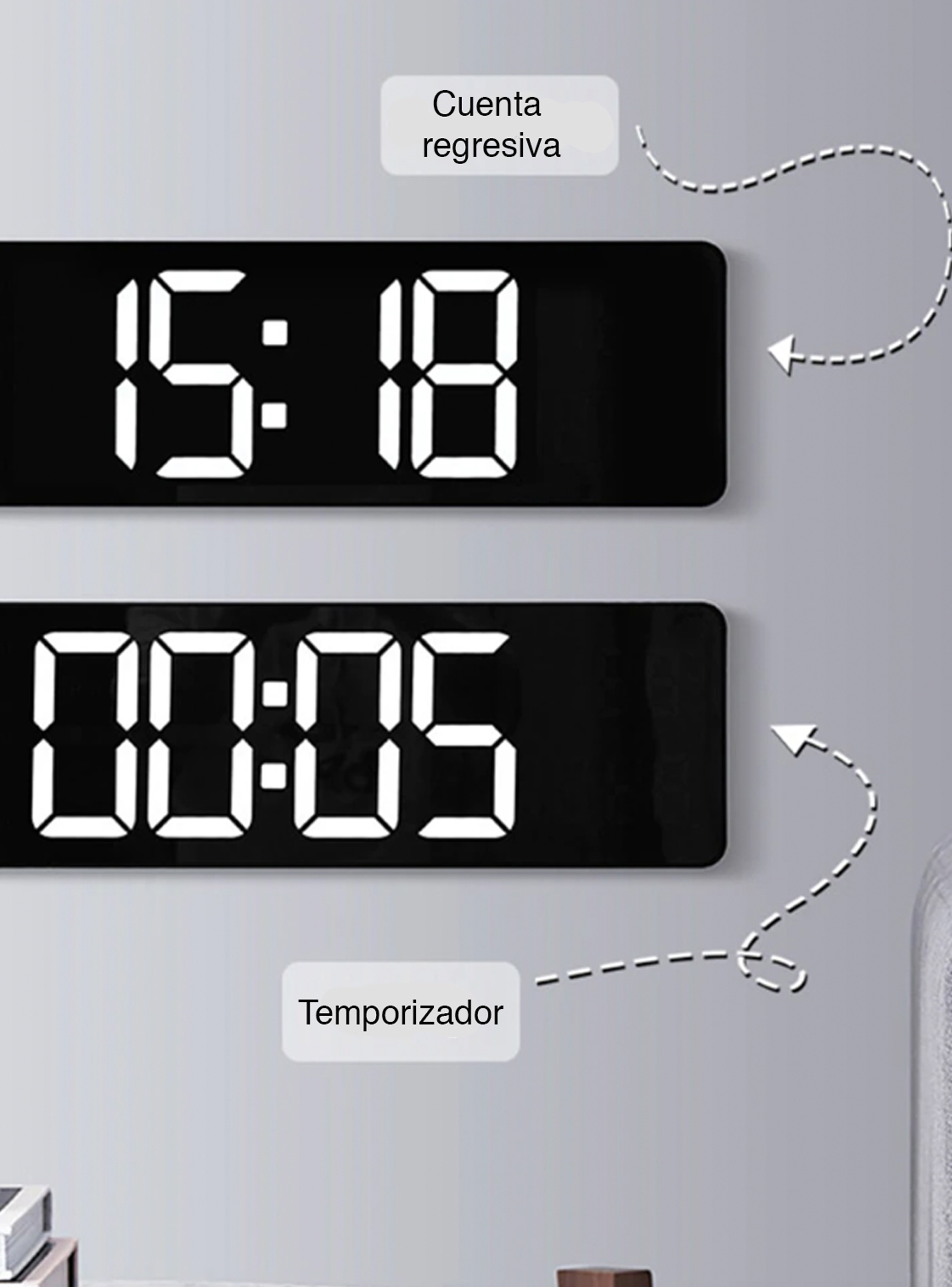 RELOJ DIGITAL NEWO PARED GRANDE TEMPORIZADOR Y TEMPERATURA