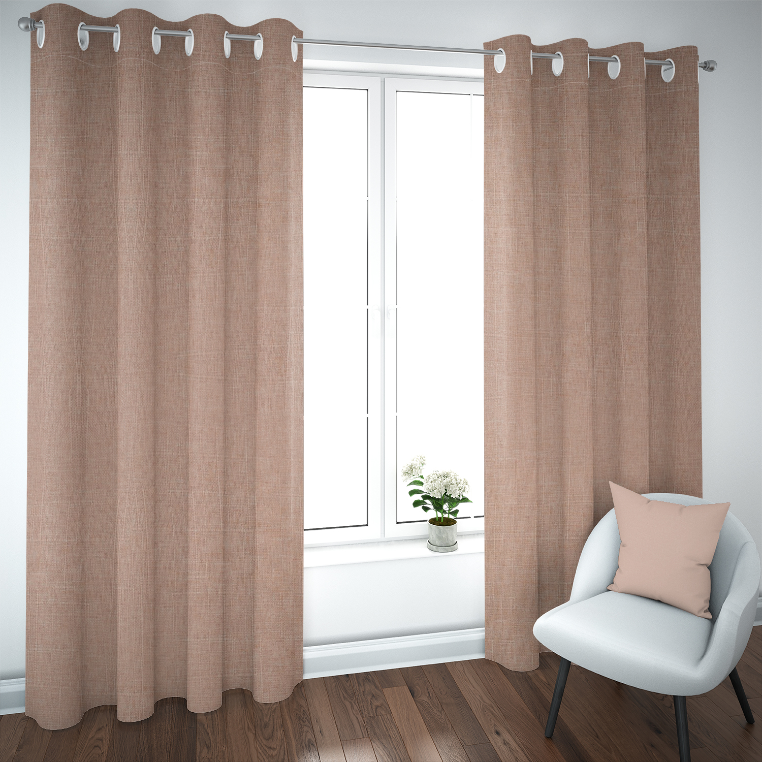 SET DE CORTINAS BLACKOUT 2 PAÑOS DE 140 X 220 CM CREMA