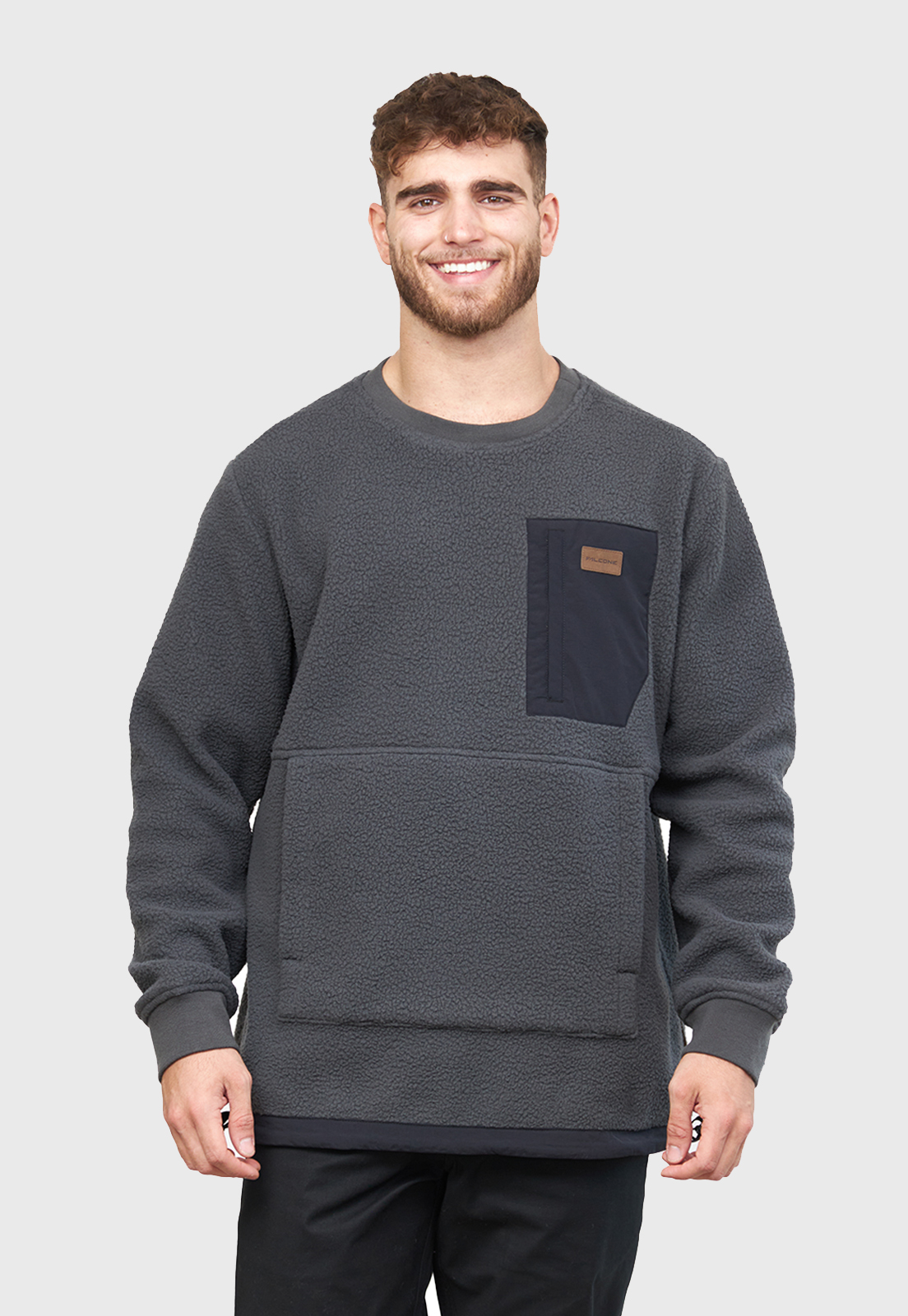 Ripley - POLERÓN FRONTIER DARK GRIS OSCURO HOMBRE FALCONE