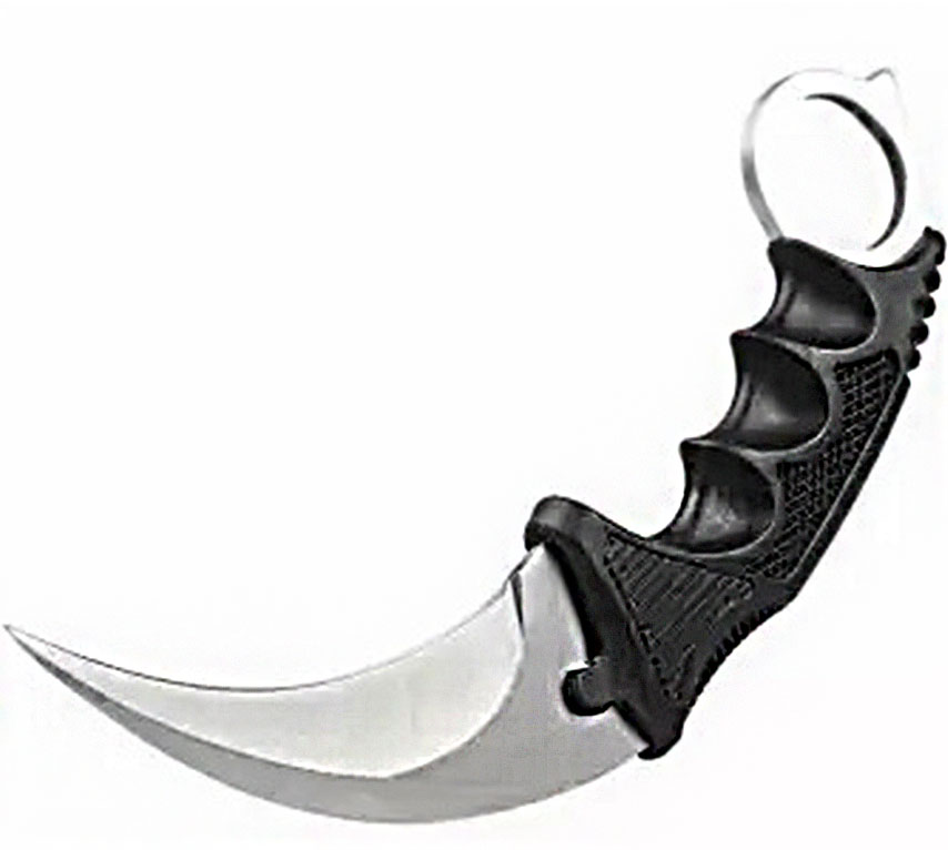 NAVAJA INVENCIBLE KARAMBIT ONLY GRAY CON FUNDA AM14 ACERO