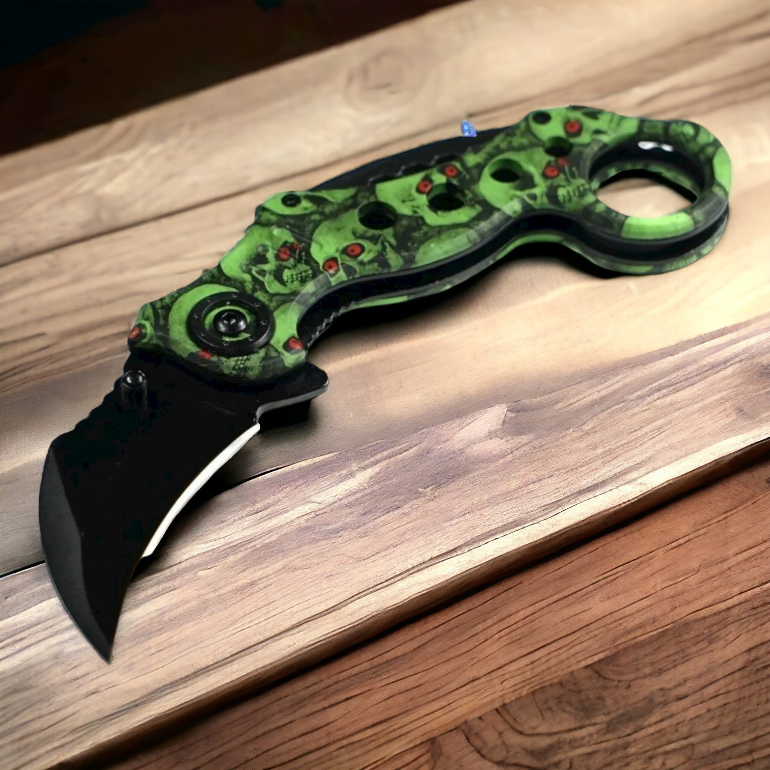 NAVAJA INVENCIBLE KARAMBIT COUNTER STRIKE DESERT OPS GREEN AF85 ACERO