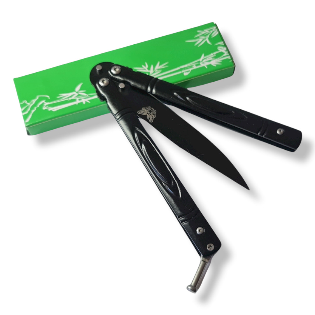 CUCHILLO INVENCIBLE NAVAJA MARIPOSA ENTERPRISE BALISONG AK71 ACERO