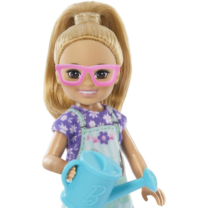 MUÑECA BARBIE ROSADO CHELSEA APRENDIENDO PROFESIONES FLORISTA MATTEL