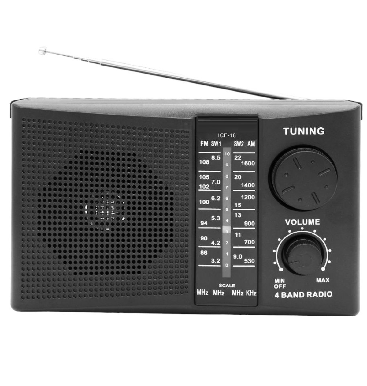 Ripley - RADIO AM / FM MULTIBANDAS RECARGABLE A PILAS Y CORRIENTE 18R