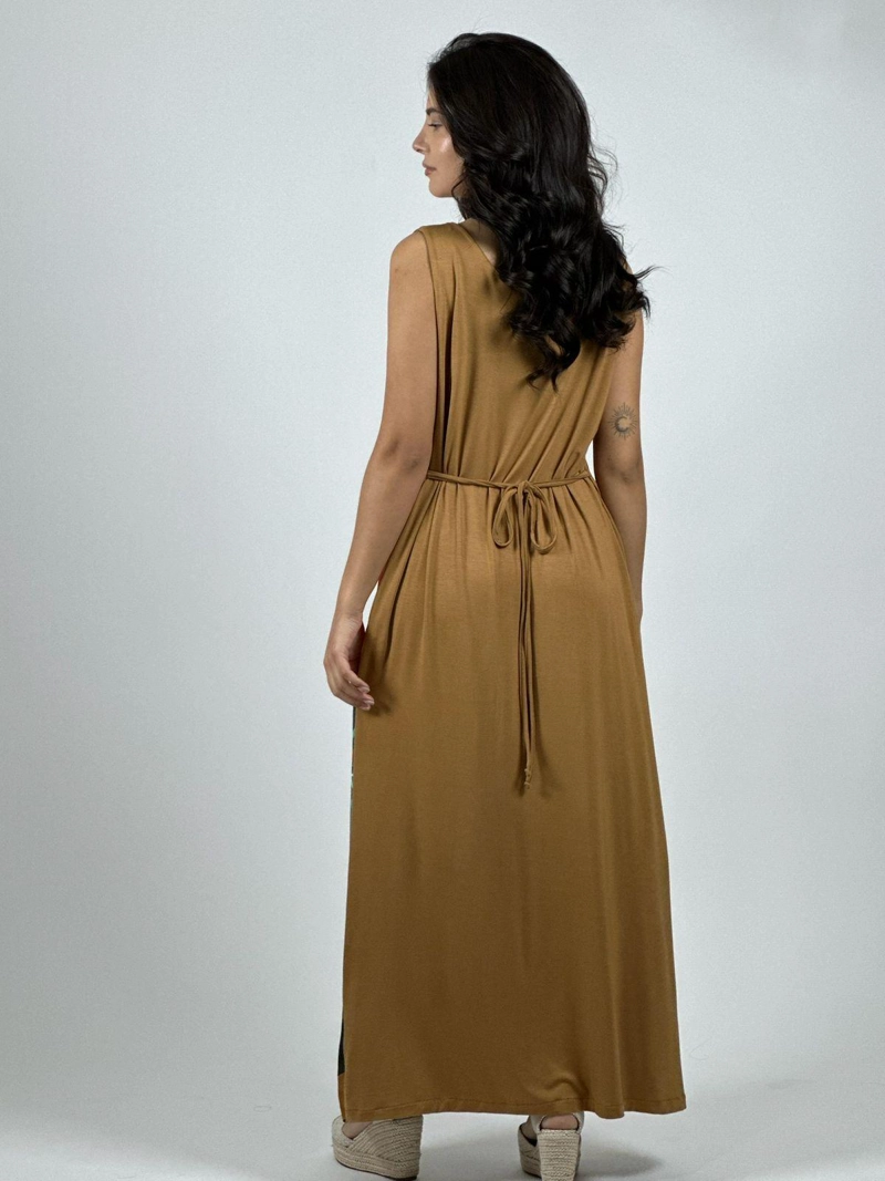 VESTIDO SUBLIMADO HOJAS VERDE