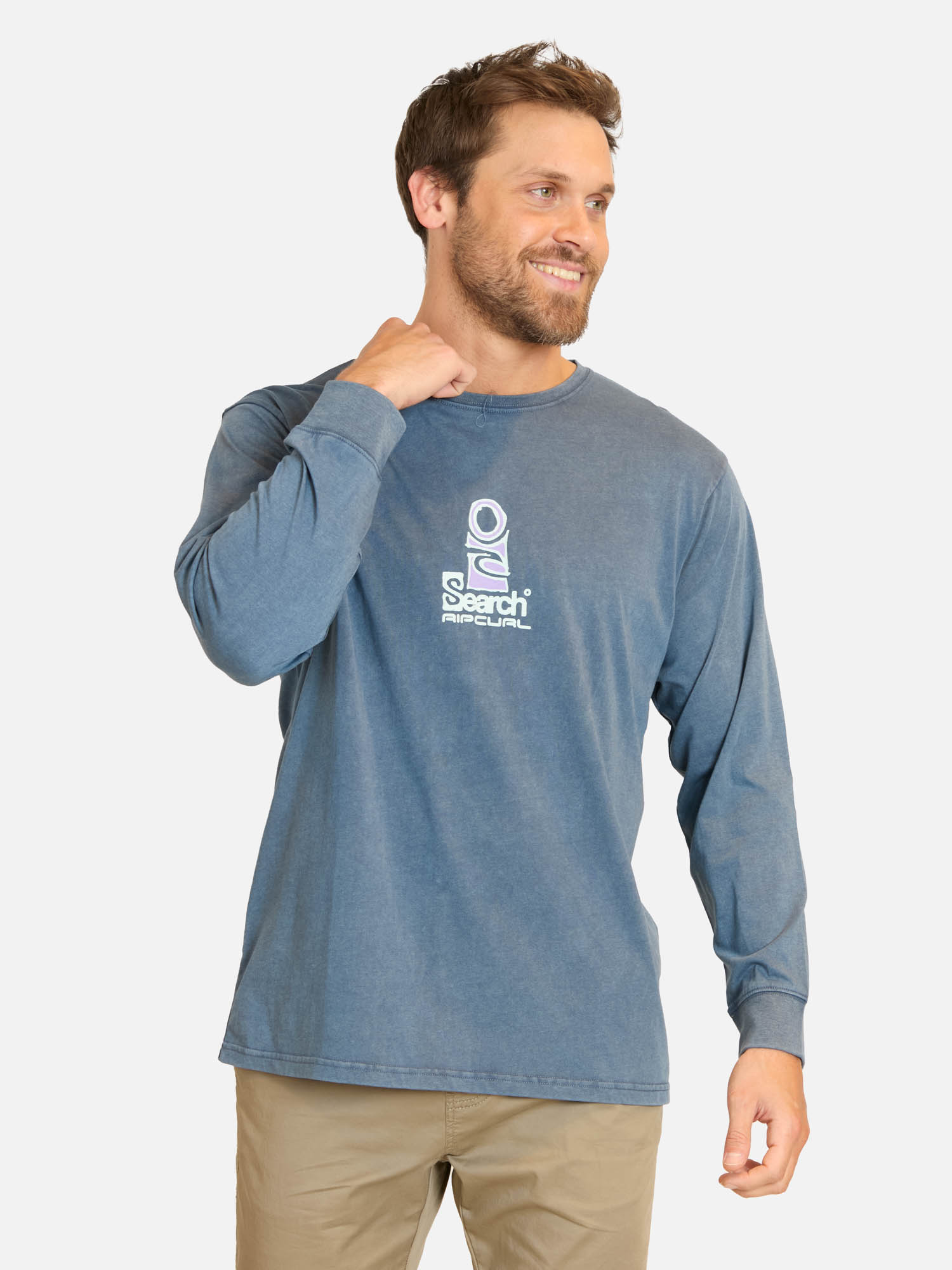 POLERA ML COVE AZUL HOMBRE RIP CURL