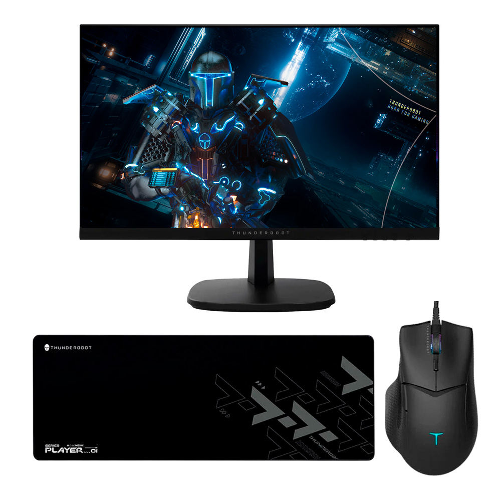 MONITOR GAMER LED THUNDEROBOT PACK 23.8' + MOUSE SHADOW SHARK MG705PRO ...