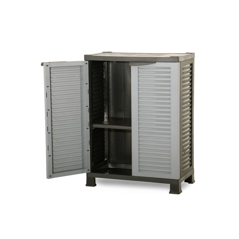 ARMARIO CLOSET PLASTICO MEDIANO MULTIUSO GRIS 68X39X92CM