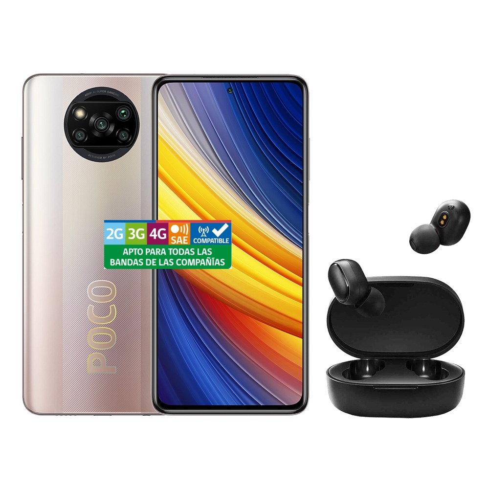 Ripley - XIAOMI POCO X3 PRO 128GB / 6GB RAM + CARCASA + EARBUDS BASIC 2
