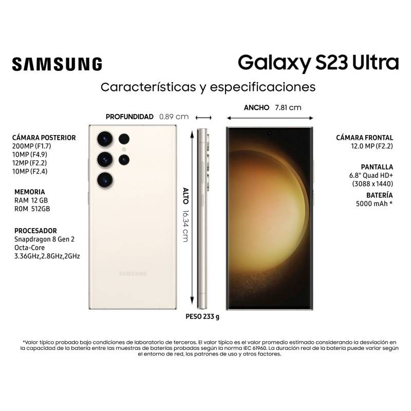 Ripley - CELULAR SAMSUNG GALAXY S23 ULTRA 5G 512GB 12GB RAM 200MP ...