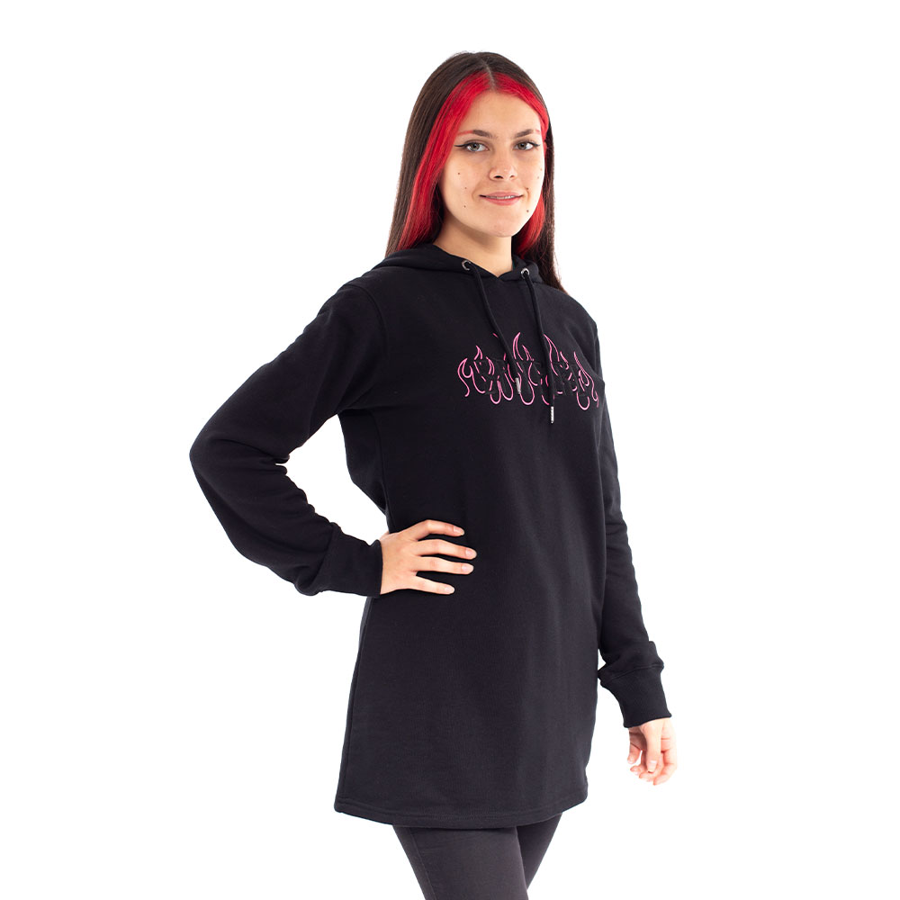 Ripley - POLERÓN LARGO CON CAPUCHA DE MUJER SPITFIRE 360° CAMUFLAJE NEGRO