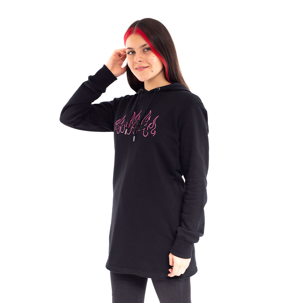Ripley - POLERÓN LARGO CON CAPUCHA DE MUJER SPITFIRE 360° CAMUFLAJE NEGRO