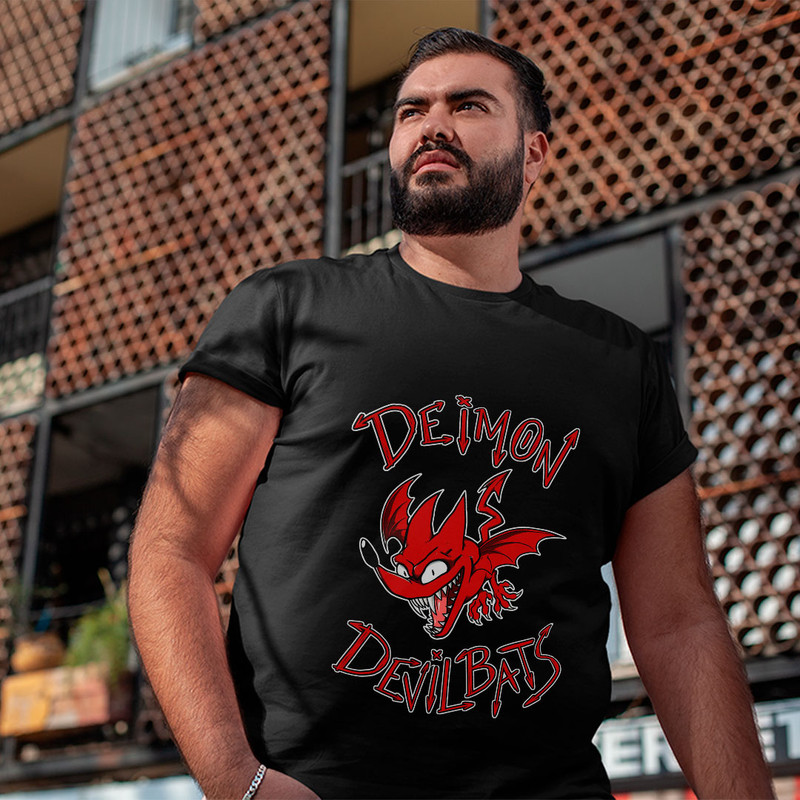 Ripley - POLERA EXTRA GRANDE DEMON DEVIL BATS DEMONIO BEISBOL H