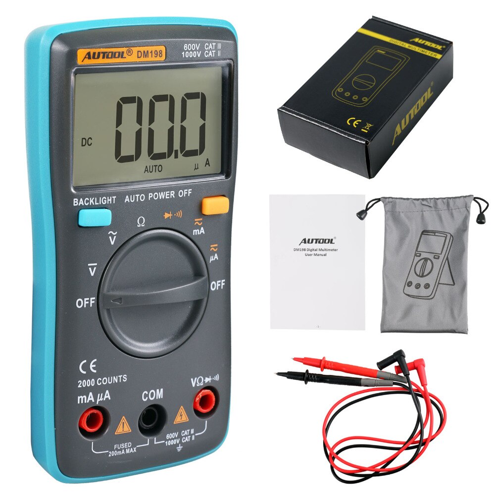 AUTOOL MULTIMETRO DIGITAL DM198