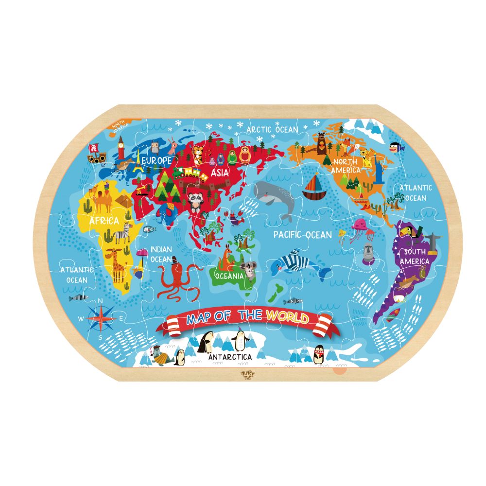 Ripley - PUZZLE MAPA DEL MUNDO 37 PIEZAS TOOKY TOY