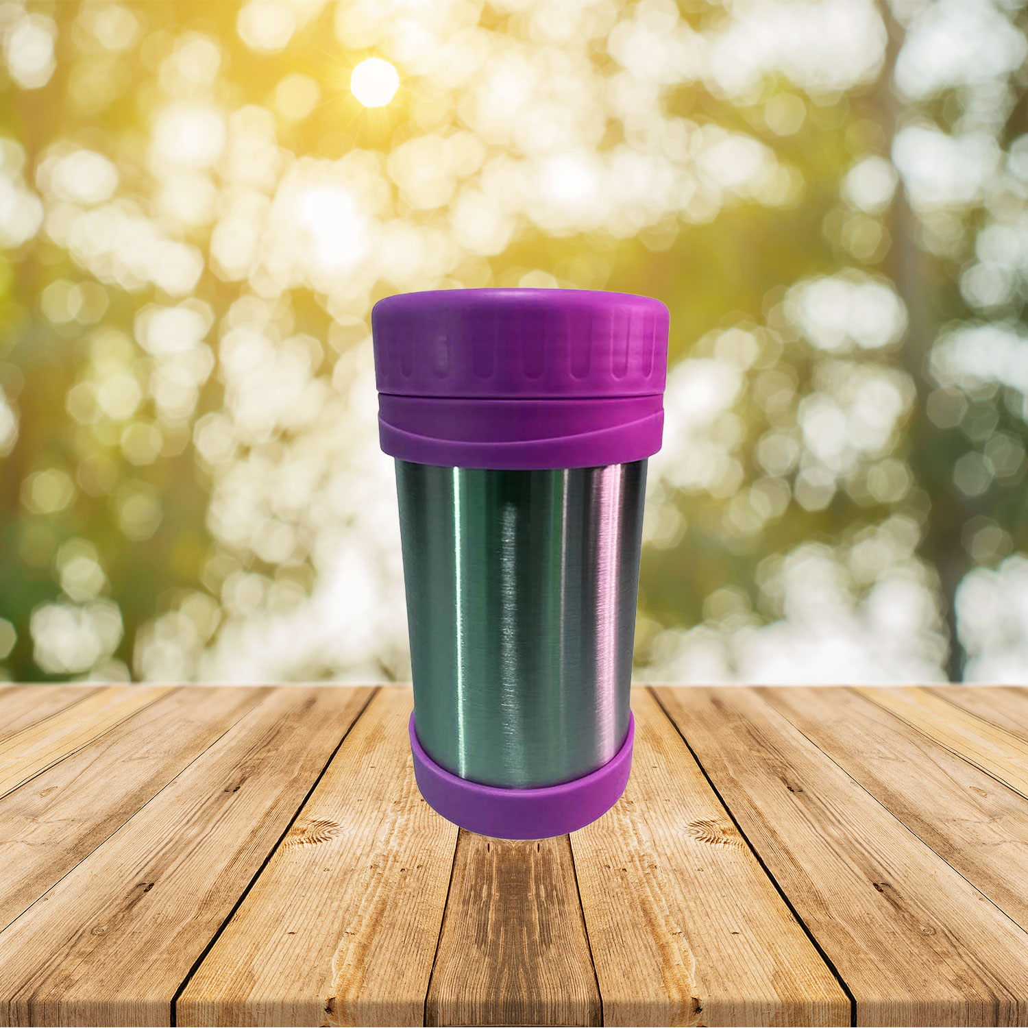 Ripley - TERMO COMIDA ACERO INOXIDABLE 500 ML MORADO