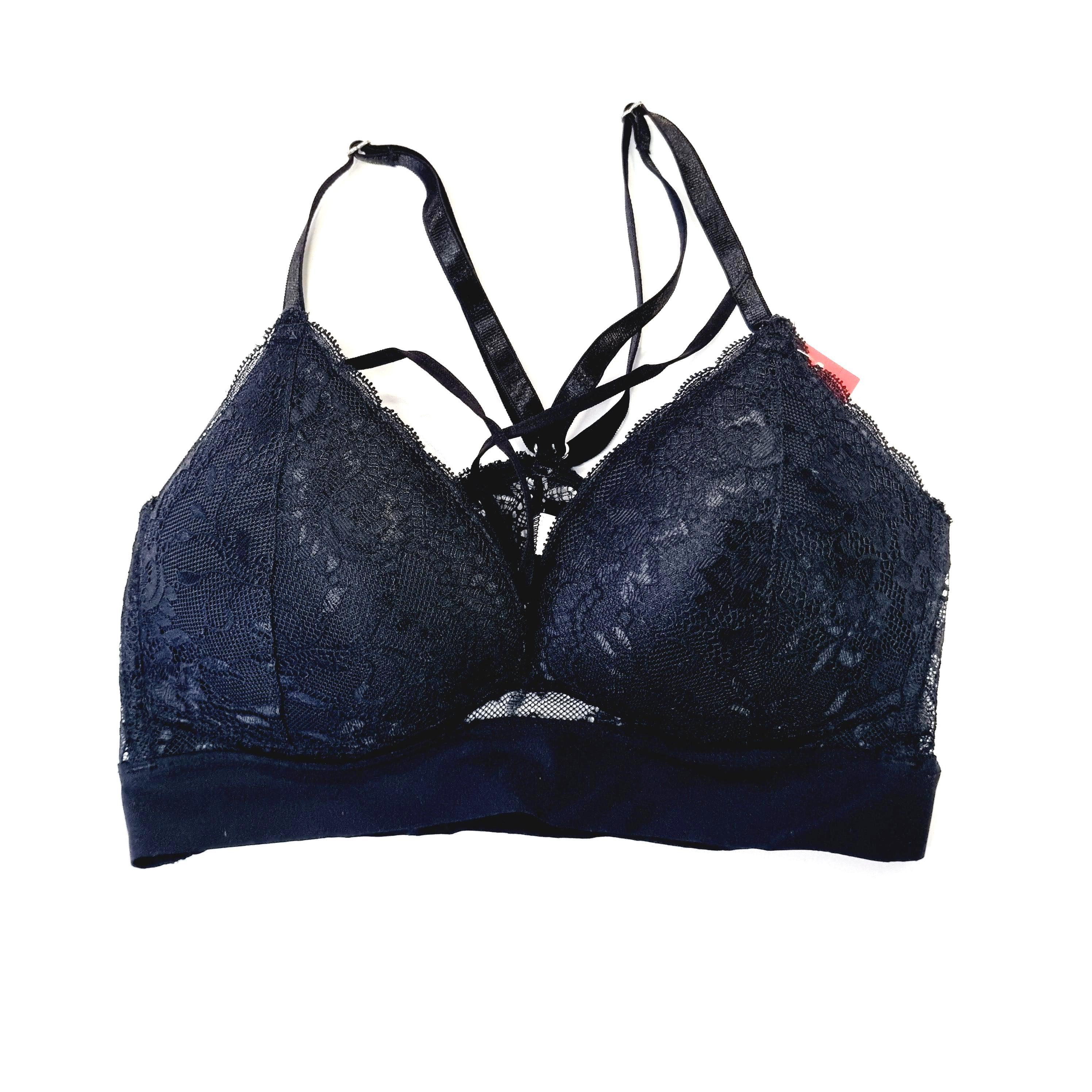 BRALETTE MUJER SÁNDALO 618 MICROFIBRA Y ENCAJE 0-1 NEGRO