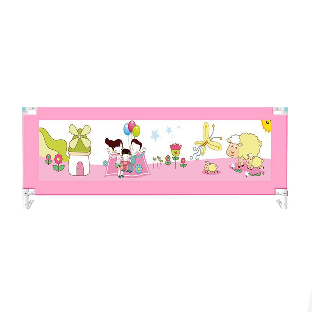 BARANDA CAMA SEGURIDAD MUNDO ONLINE ROSADO BEBE PLEGABLE 150CM