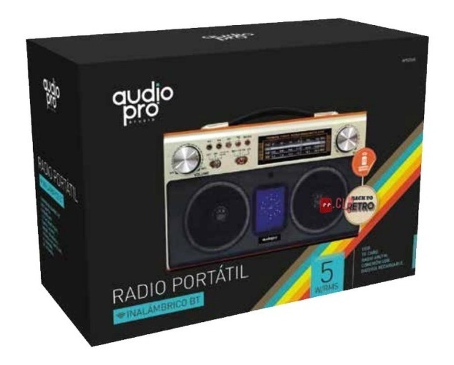 RADIO BLUETOOTH AUDIO PRO BACK TO RETRO 5W PORTÁTIL PS