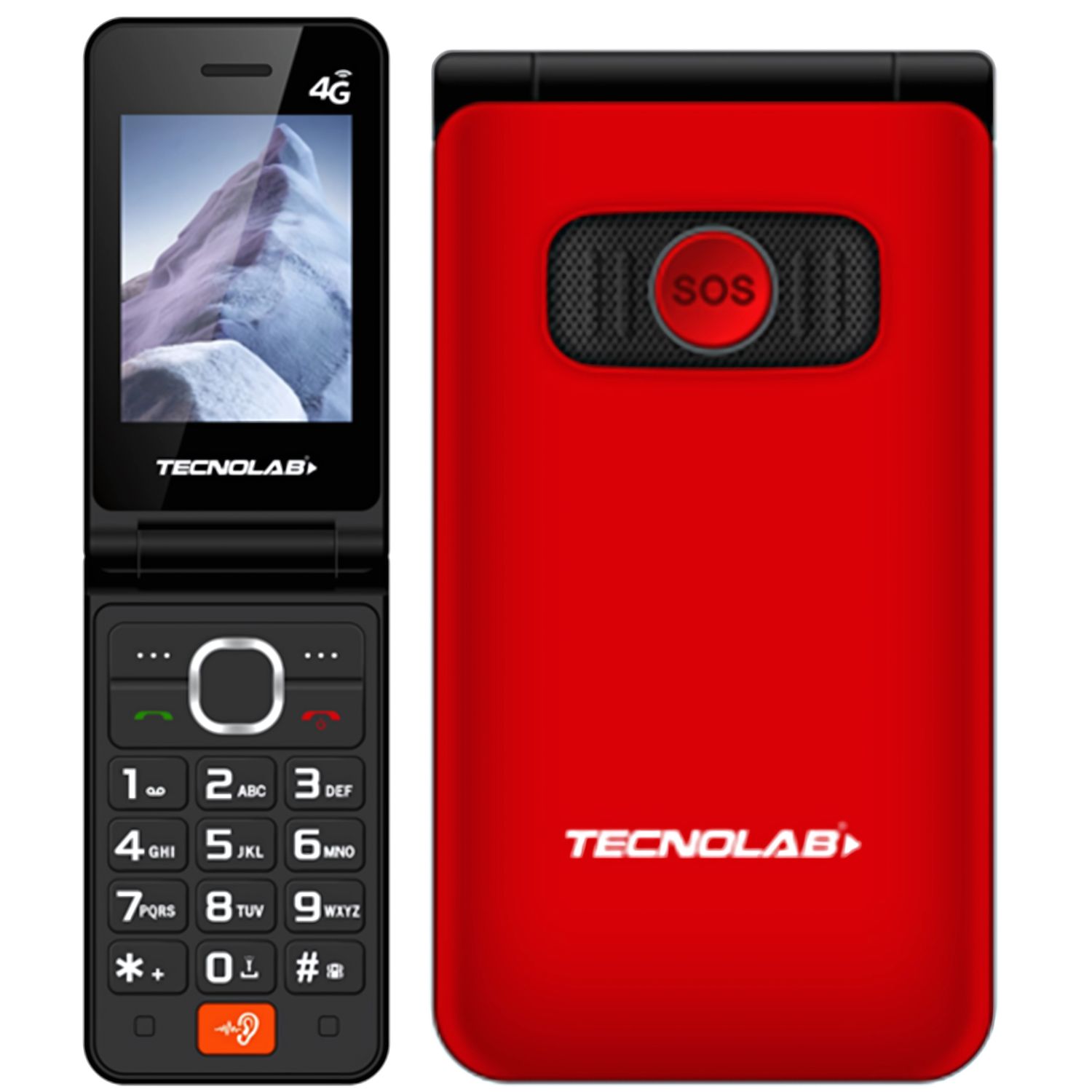 TELÉFONO SENIOR 4G DOBLE PANTALLA, CÁMARA Y SOS COLORES - PS