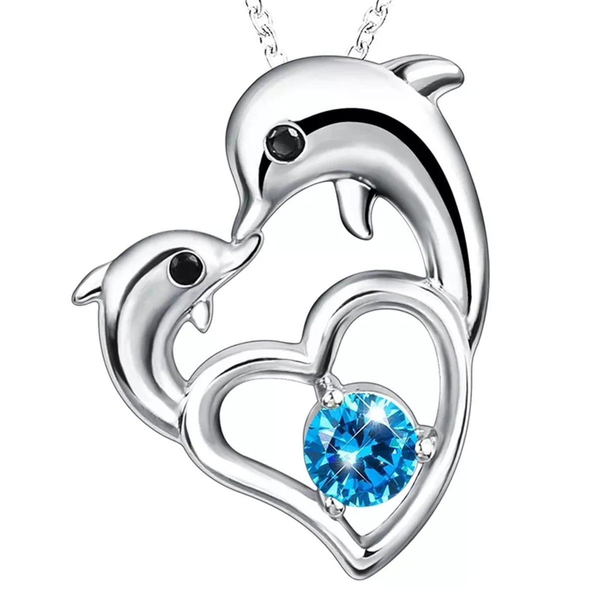 Ripley - COLLAR DELFIN TURQUESA PLATA 925