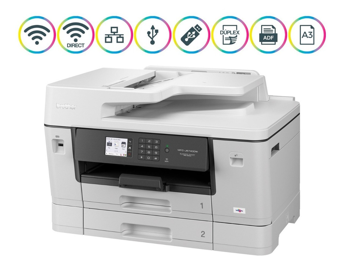 IMPRESORA MULTIFUNCIONAL A3 ADF DUPLEX BROTHER MFC-J6740DW